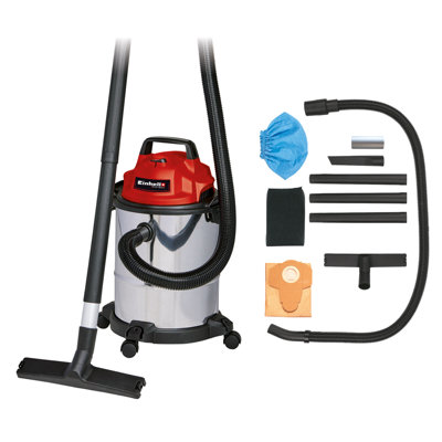Einhell Electric Wet And Dry Vacuum Cleaner 15L Steel Tank 1250W Castor ...