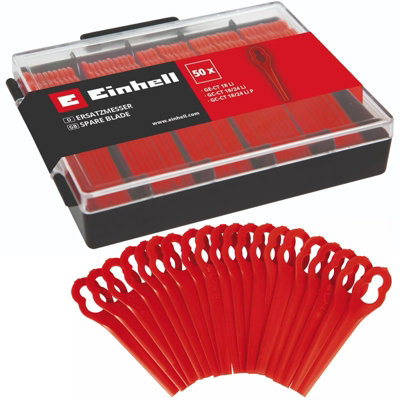 EINHELL GRASS STRIMMER TRIMMER BLADE SET PLASTIC BLADES X50 + CASE GE ...
