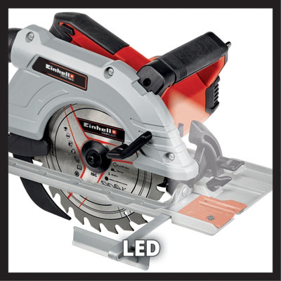 Einhell Handheld Circular Saw 190mm Blade Width Powerful 1500W LED Work ...