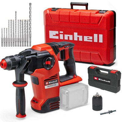 Einhell HEROCCO 36/28 Twin PXC 18v / 36V SDS+ Plus Hammer Drill + 12PC KWB Set