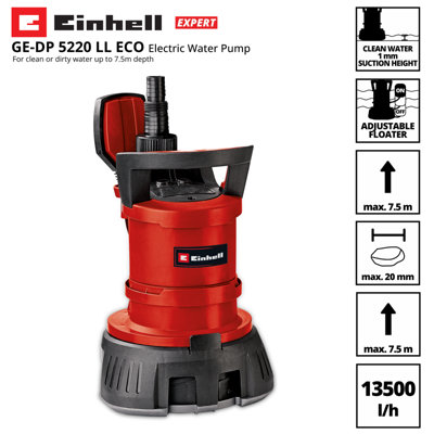 Einhell Hybrid Water Pump Clear And Dirty 13500L/h 520W Drainage Drains ...