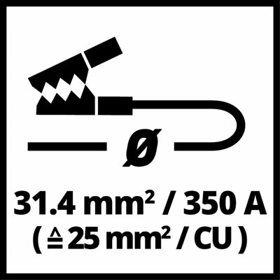 Einhell Jump Leads 25mm Jumper Cables With Included Carry Bag