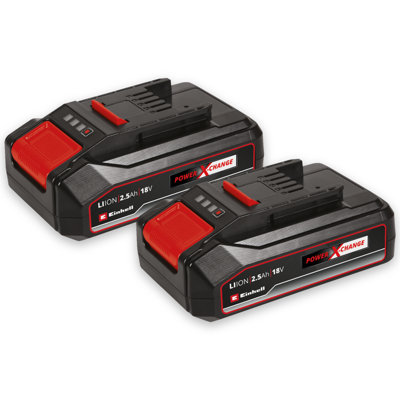 Einhell Power X-Change 18V Battery Twin Pack - 2x 2.5Ah Batteries ...