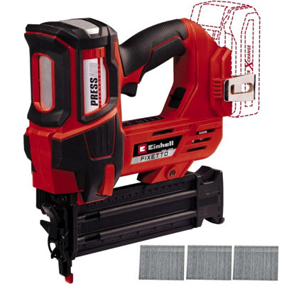 EINHELL POWER X-CHANGE 18V CORDLESS NAILER NAIL GUN + X2 4AH KIT ...