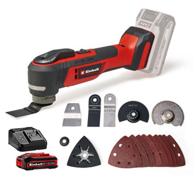 EINHELL PROFESSIONAL 18V CORDLESS BRUSHLESS MULTI TOOL TP-MG 18 LI BL ...