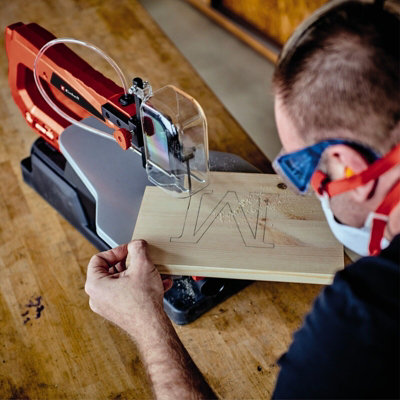 Einhell Scroll Saw 120w Electric Metal Working Table With Spare Blade Dust Extraction Facility