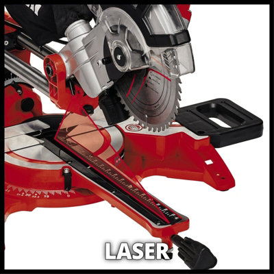Einhell 210mm double bevel slide mitre saw store