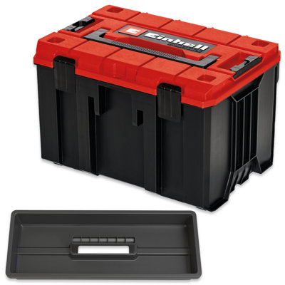 Einhell Tool Box Medium Carrying Case Stackable Storage Official Red E ...