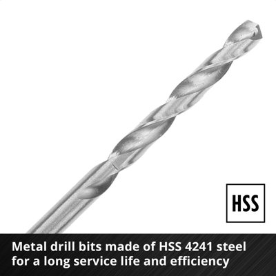 Einhell Universal Impact Drill Bit Set 18 Pieces HSS For Metal With S ...