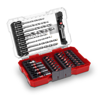 Einhell Universal Impact Drill Bit Set 39 Pieces Masonry HSS With M ...