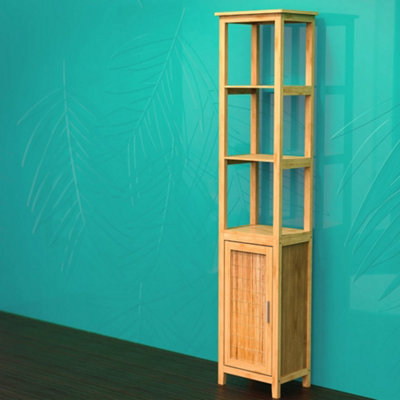 EISL High Cupboard with 3 Compartments Bamboo 40x30x190 cm | DIY at B&Q
