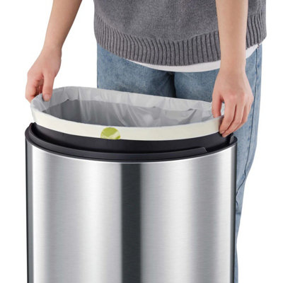 EKO 47L Semi-Round Motion Sensor Bin - Touchless Stainless Steel ...