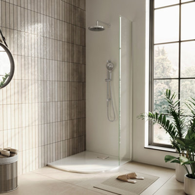 Elara Right Hand Quadrant Slimline Shower Tray - 1200x900mm | DIY at B&Q