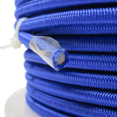 Elastic Bungee Rope Shock Cord 10MM Blue (100M Reel Elasticated Tie Down)
