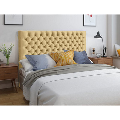 Elba Plush 26 inch Strutted Headboard - Cream