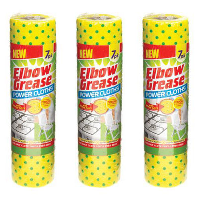 Elbow Grease Power Cloths 7pk - for Multi-Surface Use (Pack of 3) | DIY ...