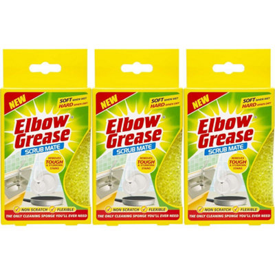 Elbow Grease Scrub Mate Cleaning Non Scratch Sponge x 3