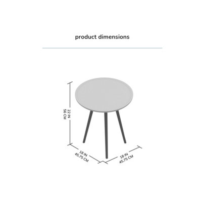 Electra Side Table Solid Wood Living Room Bedside Sofa End Table - Greige