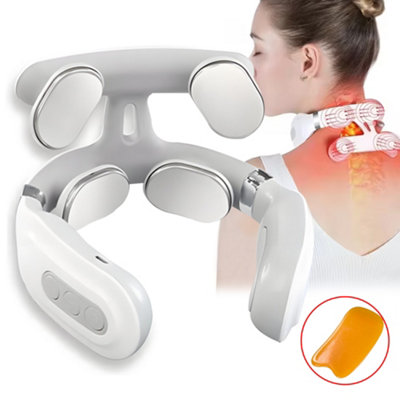 Electric Cervical Neck Pulse Massager Pain Shoulder Relief Body Muscle ...