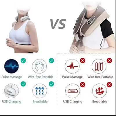 Electric Cervical Neck Pulse Massager Pain Shoulder Relief Body Muscle ...