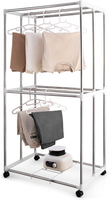 ELECTRIC CLOTHES DRYER 2-TIER FOLDABLE HEATED DRYING LAUNDRY AIRER RACK ...