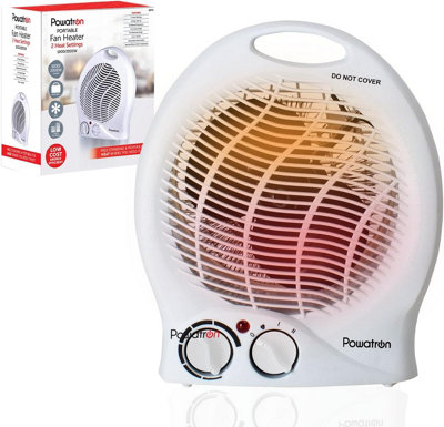 Electric Fan Heater With 2 Heat Settings 1000/2000W Portable Fan Heater ...