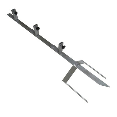 Electric Fence Corner Mounting Post 1.2M & 3x Black Geared Reels