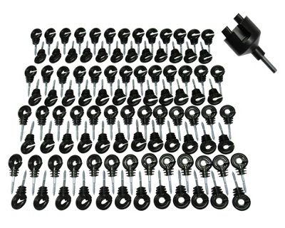 Buy Electric Fencing Ring Insulators Grooved X100 & Drill Bit Spinner ...