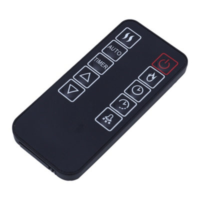 Electric Fire Suite Black Fireplace with White LED Surround Set Remote ...