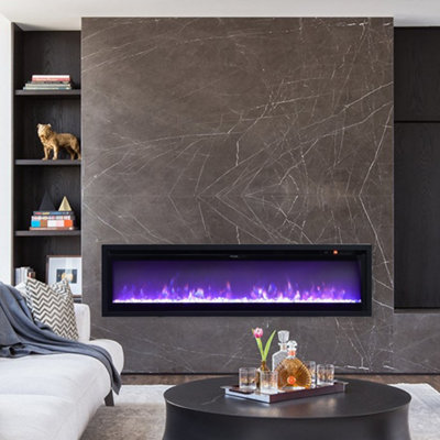 Electric Fire Wall Mounted Wall Inset or Freestanding Fireplace Heater ...