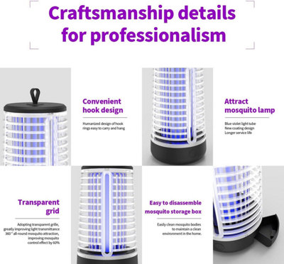 Electric Fly Zapper, USB Mosquito Killer Lamp, Fly Trap, Fruit Fly ...