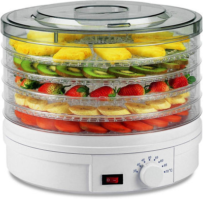 Electric Food Dehydrator Machine for Jerky 350w with 5 Removable Trays ...