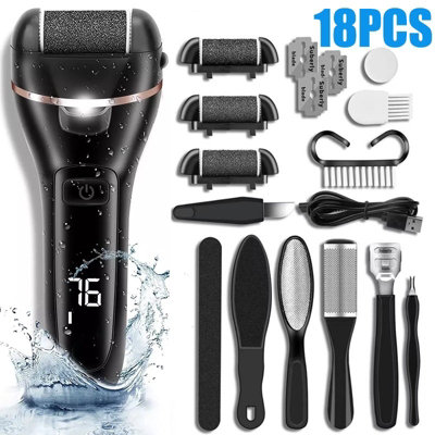 Electric Foot File Waterproof Hard Skin Remover Feet Pedicure Set ...