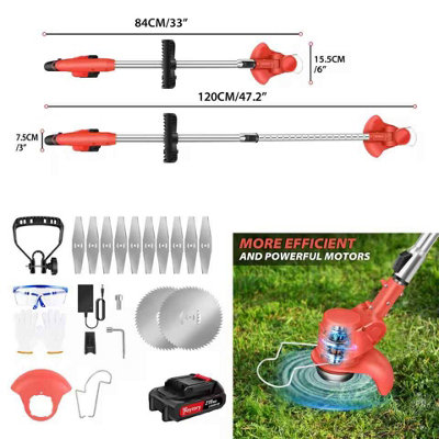 Electric Grass Trimmer Garden Lawn Heavy Duty Weed Strimmer Cutter with ...