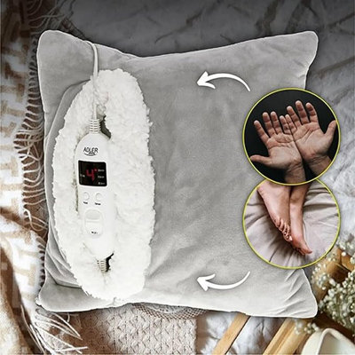 Electric Heated Cushion with Fleece Pocket