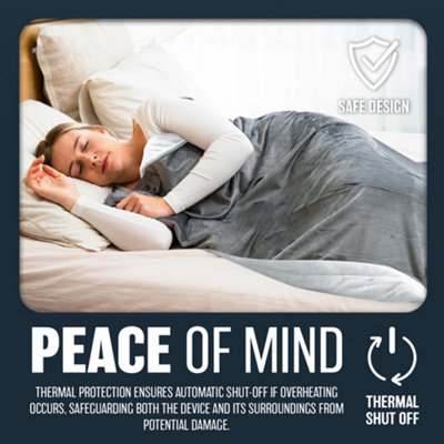 Electric Heated Throw Large Blanket Warm Digital Control Timer Fleece Fur New