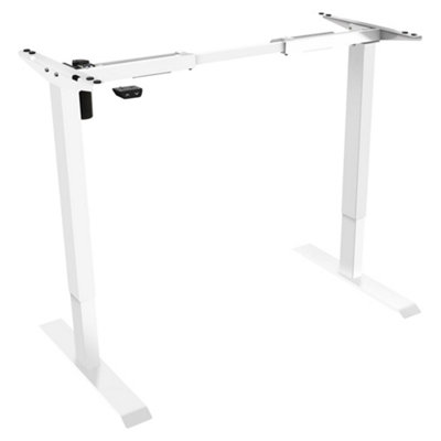 Electric Height Adjustable Standing Desk - FRAME ONLY - White Rising ...