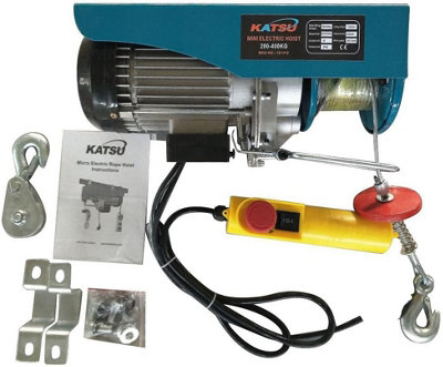 Electric Hoist - Lift Up to 400kg, Katsu Overhead Hoist 220V 18M