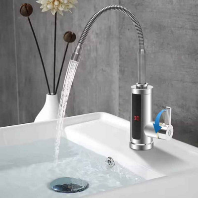 Electric Hot Cold Mixer Tap 3000W Instant Heating Faucet 360 Degree ...