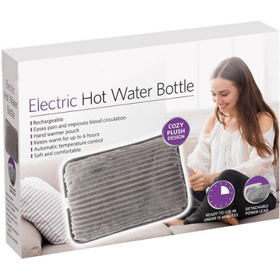 Buy Electric Hot Water Bottle Rechargeable Ultra Plush Bed Hand Warmer ...