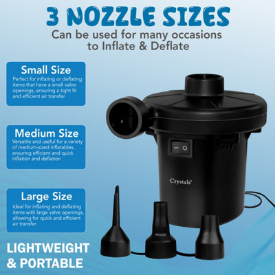 Electric Inflatables Air Pump 240V Airbed Toys Camping UK Mains Plug