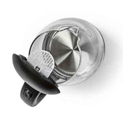 Electric Kettle, 1.7L Cordless Glass Jug with Blue LED Illumination ...