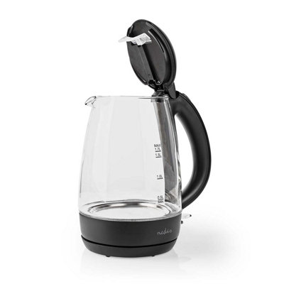 Electric Kettle, 1.7L Cordless Glass Jug with Blue LED Illumination ...