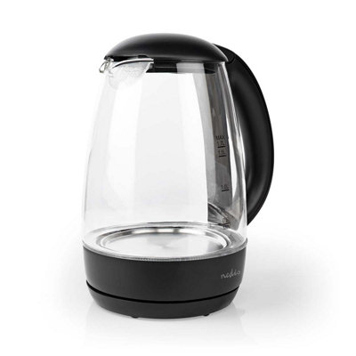Electric Kettle, 1.7L Cordless Glass Jug with Blue LED Illumination ...