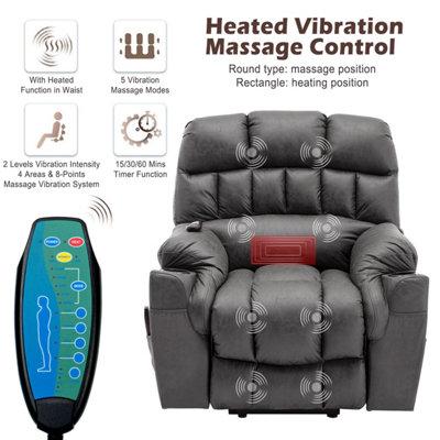 Oversized recliner with heat and massage store