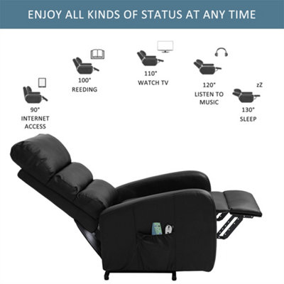 Electric Power Lift Recliner Chair with Heat, Vibration Massage 2 Side ...