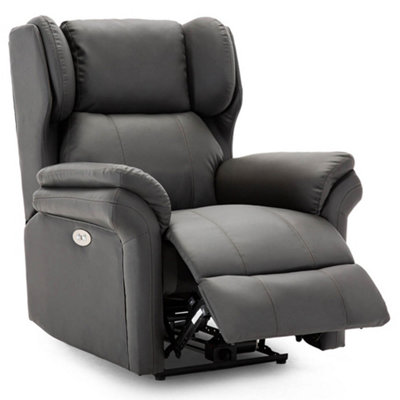 Electric Powered Recliner Chair With Wingback Design And USB Charger ...