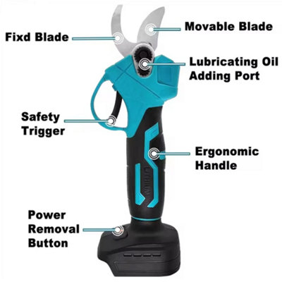 Electric Pruning Shears Cordless Secateurs Garden Branch Pruner Cutter ...