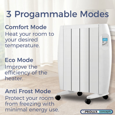 Electric Radiator 2000W (2kW): Ceramic Panel Portable & Wall Mountable ...