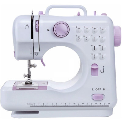 Electric Sewing Machine Multifunction 12 Stitches Portable Mini 2 Speed ...